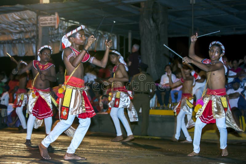 A Group of Wood Tappers Perform during the Esala Perahera in Kandy, Sri ...