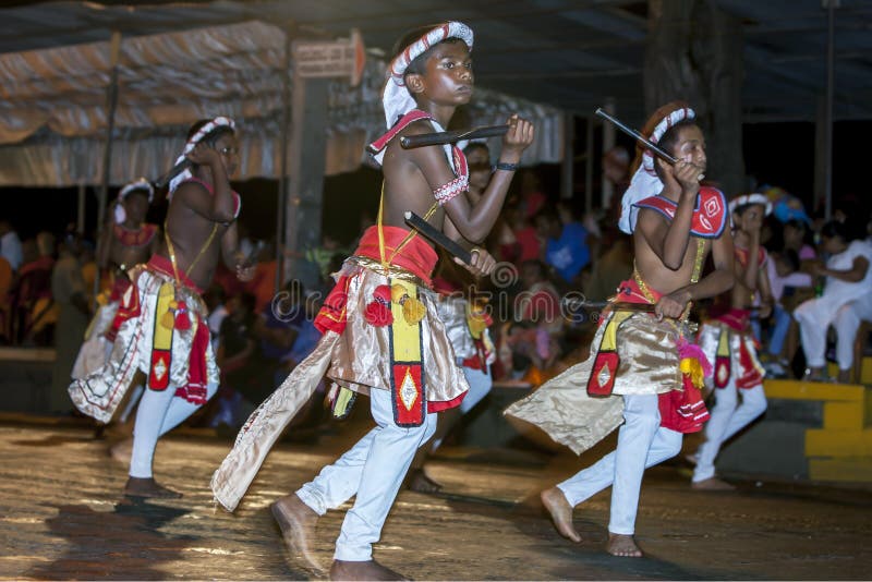 A Group of Wood Tappers Perform during the Esala Perahera in Kandy, Sri ...
