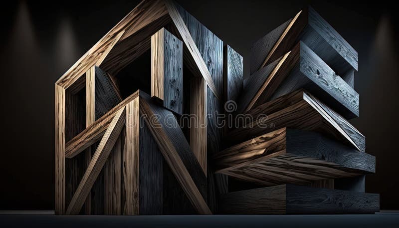 A Group of Wooden Blocks Stacked on Top of Each Other Stock ...