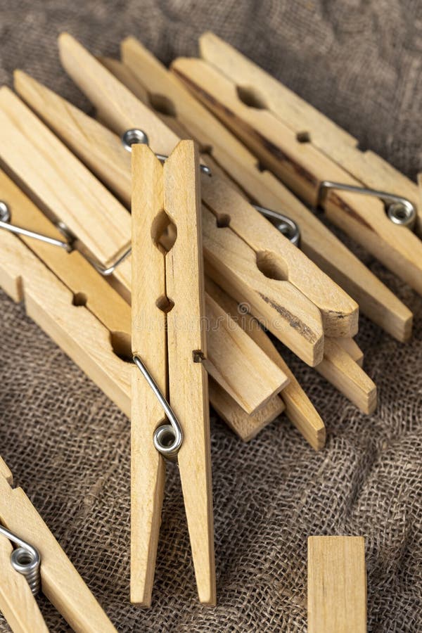 A Group of Wooden Clothespins for Drying Clothes Stock Photo - Image of ...