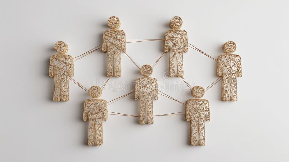 Group of Wooden Figures Symbolizing Organizational Network Visualizer ...