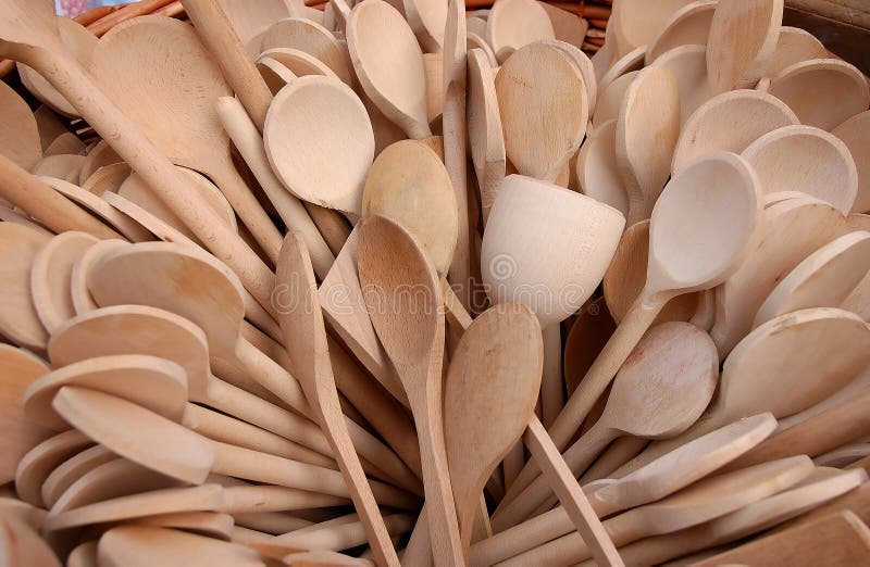 Group of wooden spoons stock photo. Image of group, texture - 2100882