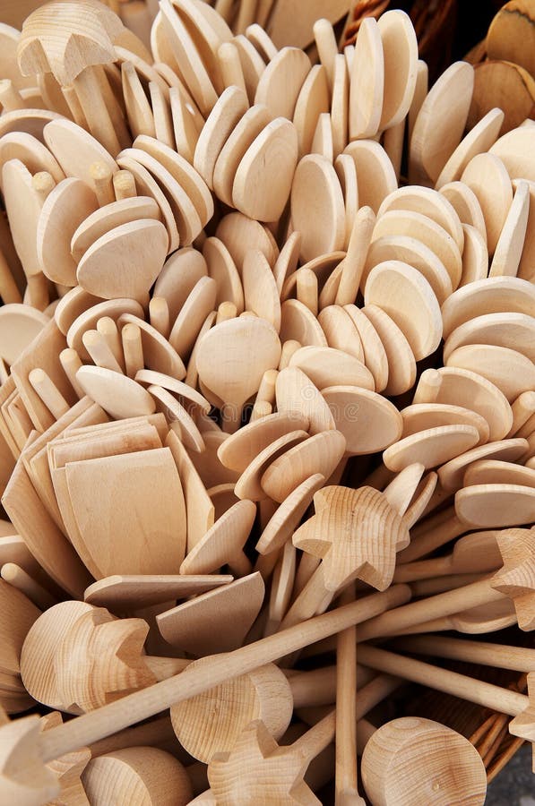 Group of wooden spoons stock image. Image of tradition - 6990415