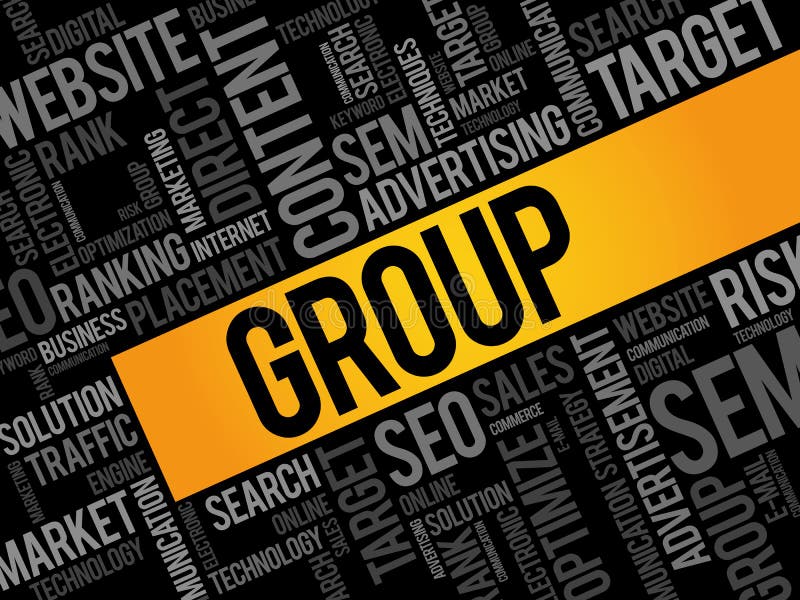 GROUP word cloud stock illustration. Illustration of concept - 200062044