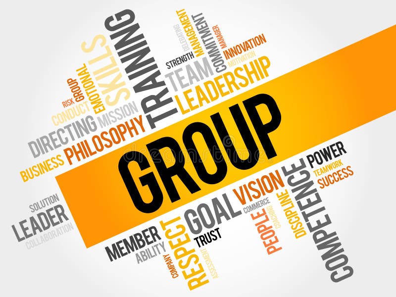 GROUP word cloud stock illustration. Illustration of design - 200188103