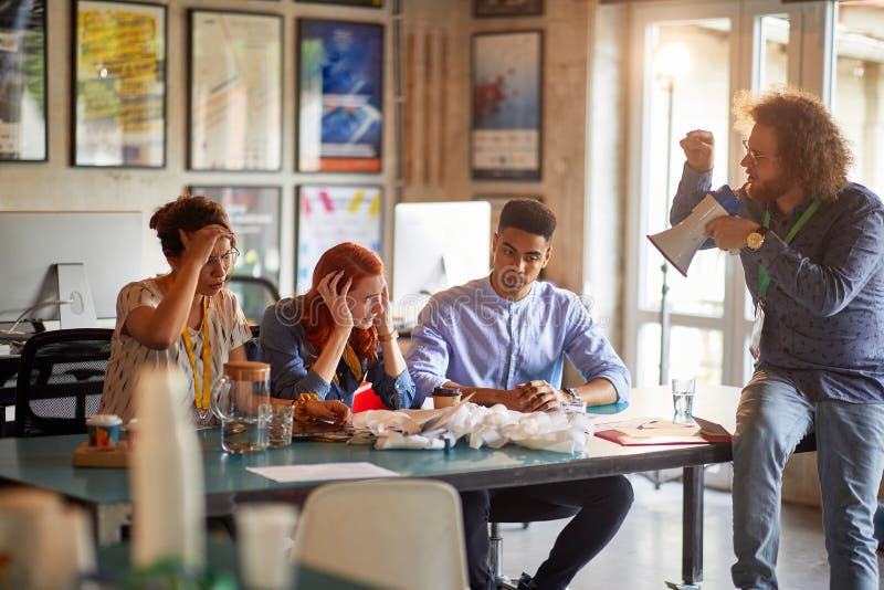 Group of Work Colleagues Having Competition Together; Casual Workplace ...