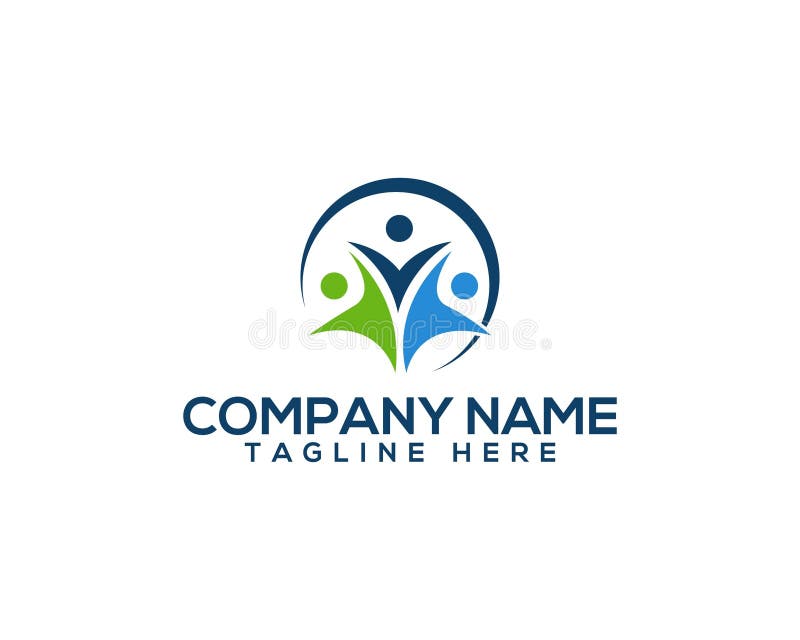 Group Work and Community Vector Logo Stock Vector - Illustration of ...