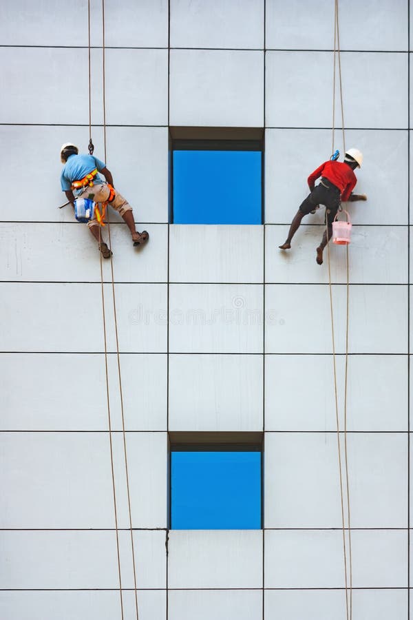 Group of Workers Cleaning a High Rise Building Editorial Stock Image ...