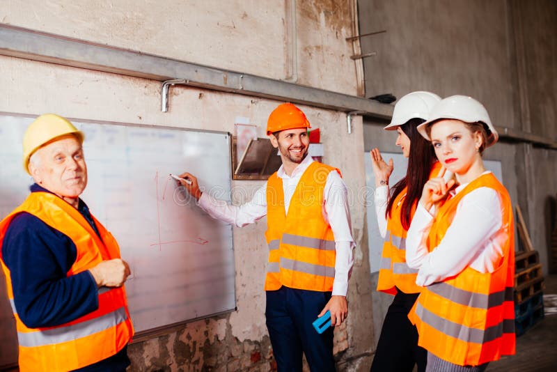 The Engineers Enjoy the Work at the Enterprise Stock Photo - Image of ...