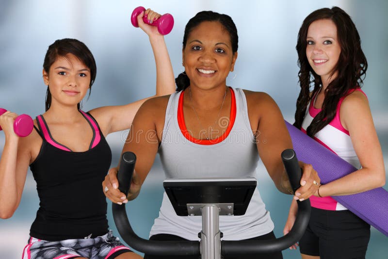 Group Working Out stock photo. Image of pretty, hispanic - 25992244
