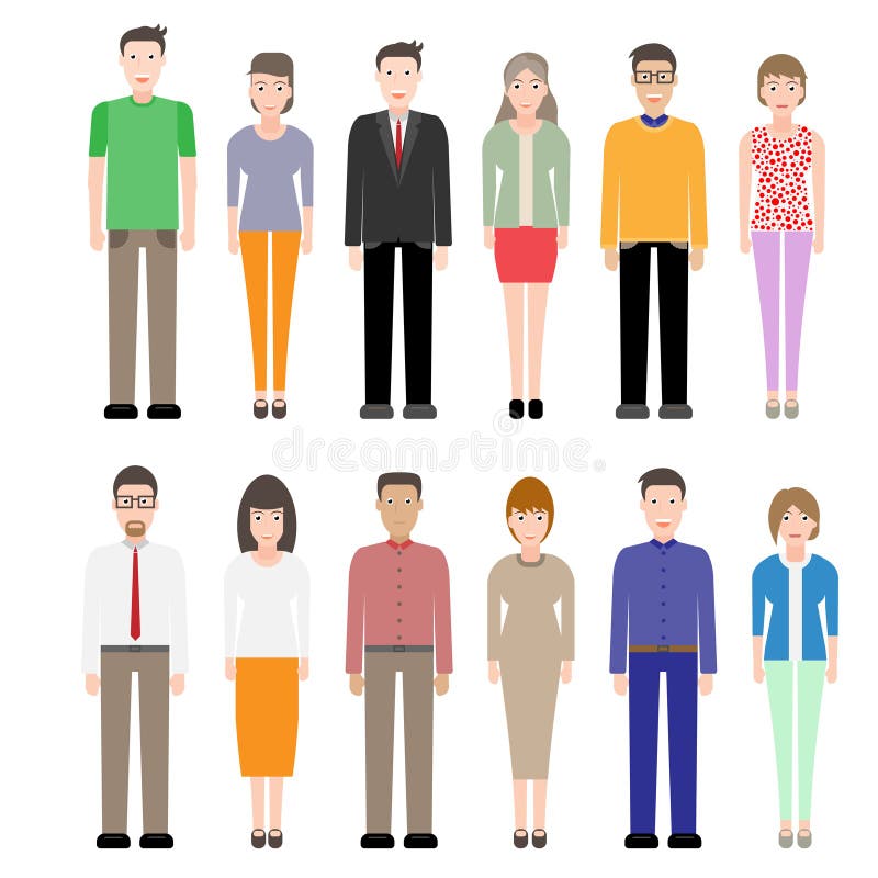 Modern peopl flat kit stock vector. Illustration of diversity - 110607335