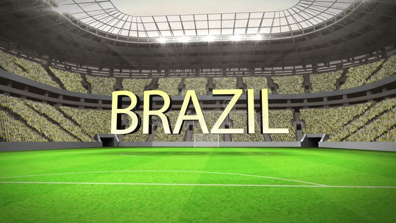 Brazil World Cup 2014 Animation with Player Stock Footage - Video of ...