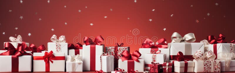Group of Wrapped Presents Stacked Together Stock Illustration ...