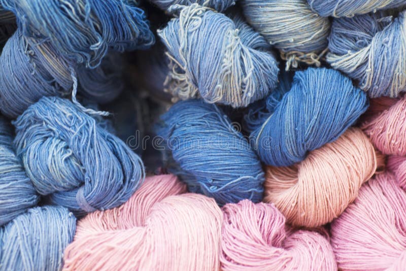 A Group of Yarns Used for Handicrafts and Weaving Stock Photo - Image ...