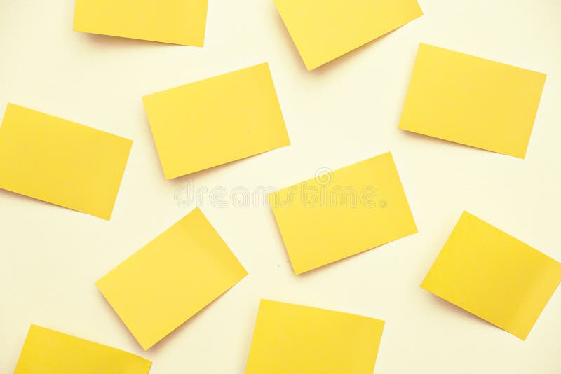 A Group of Yellow Post-it Notes Memo Sticker Papers Note Pads on the ...
