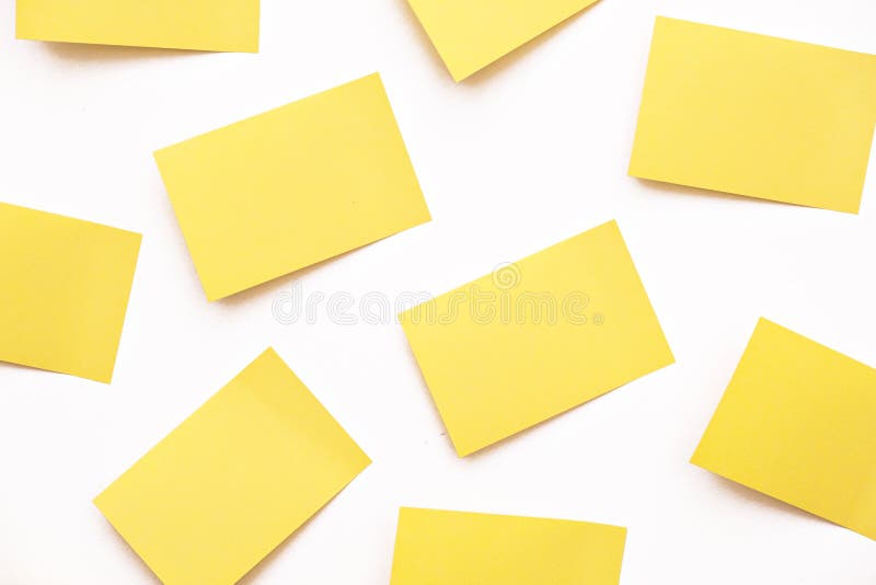 A Group of Yellow Post-it Notes Memo Sticker Papers Note Pads on the ...