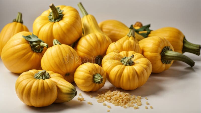 Yellow Squash Icon in Cartoon Flat Style with Outline. Squash Isolated ...