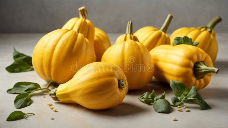 Yellow Squash Icon in Cartoon Flat Style with Outline. Squash Isolated ...