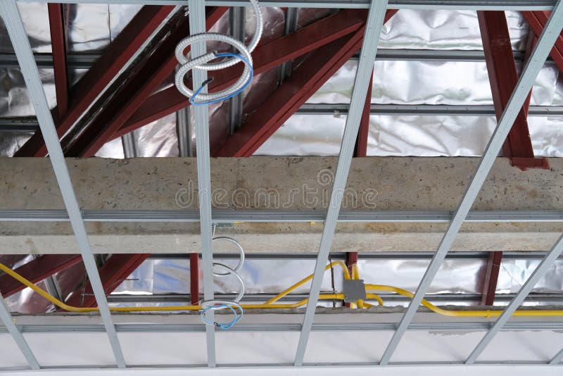 Group of Yellowflex Cable Eletrictube for Light System Install with ...