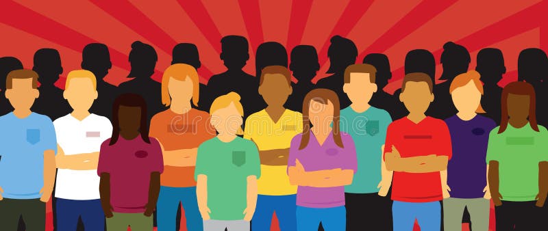 Group of Young Adult Unite Diversity Stock Vector - Illustration of ...