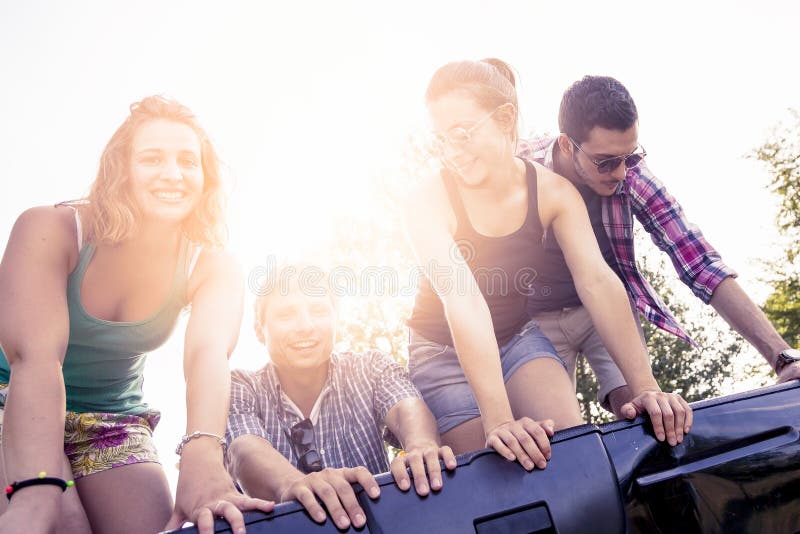 Group of Young Adults Have Fun Stock Photo - Image of ethnicity, nature ...