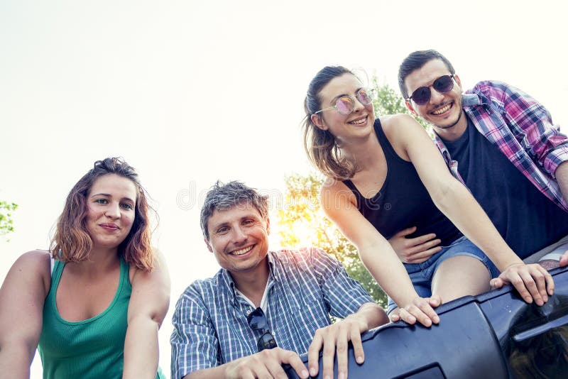 Group of Young Adults Have Fun Stock Photo - Image of clothing ...