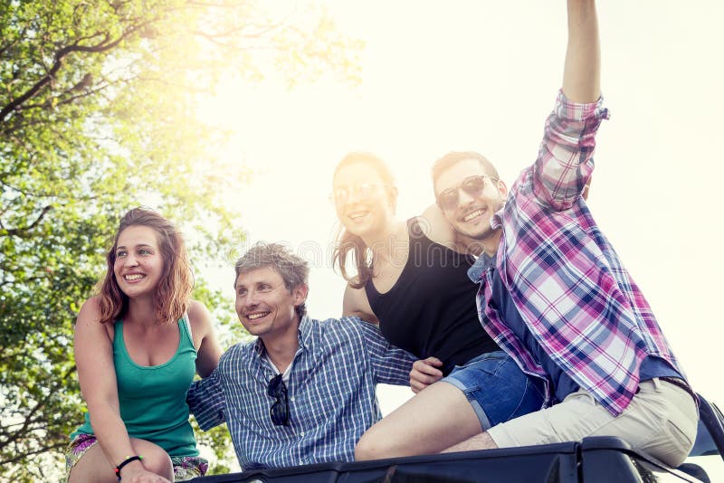 Group of Young Adults Have Fun Stock Photo - Image of friendship ...