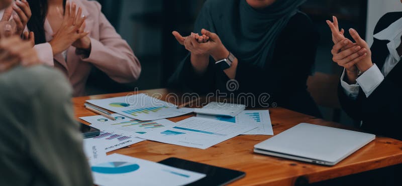 Group of Young Asian Business People Brainstorm Collaboration Ideas at ...