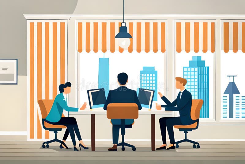 Group of Young Business People Collaborating, Solving Problems ...