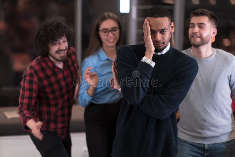 A Group of Young Business People Have Fun Playing Interesting Games ...