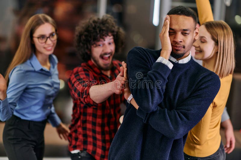 A Group of Young Business People Have Fun Playing Interesting Games ...