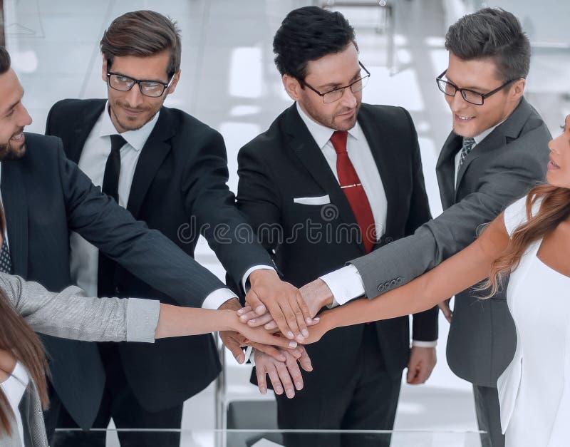 Group of Young Business People Showing Their Unity Stock Image - Image ...