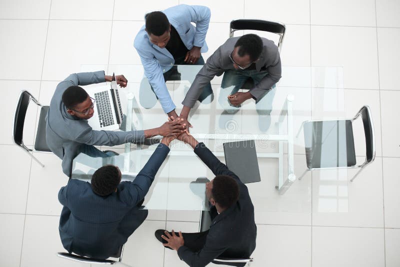 Group of Young Business People Showing Their Unity. Stock Photo - Image ...