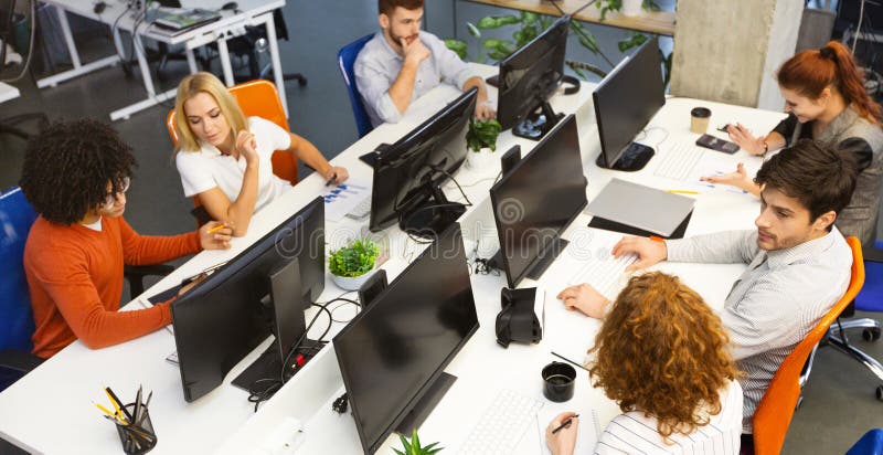 Group of Young Business People Working Together Stock Image - Image of ... Group of Young Business People Working Together Stock Image - Image of ...