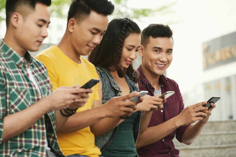 Texting each other stock photo. Image of holding, connection - 27790486