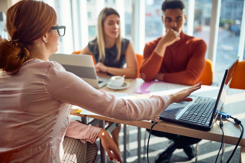 Group of Young Colleagues Chatiing on a Break Stock Photo - Image of ...