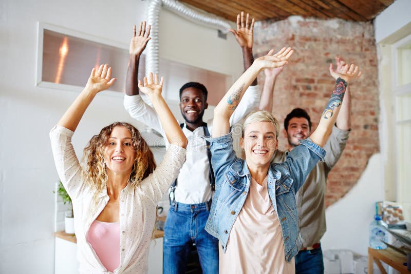 Ecstatic dancers stock image. Image of women, party, confetti - 78677483