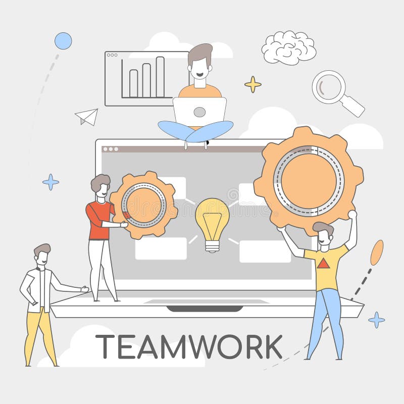 Teamwork problem solving stock illustration. Illustration of people ... Teamwork problem solving stock illustration. Illustration of people ...