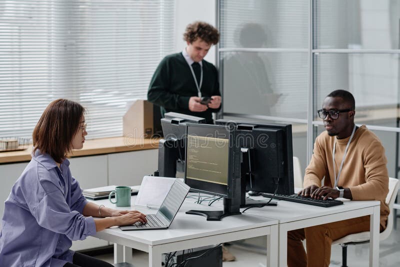Group of Developers Working in it Office Stock Photo - Image of ...