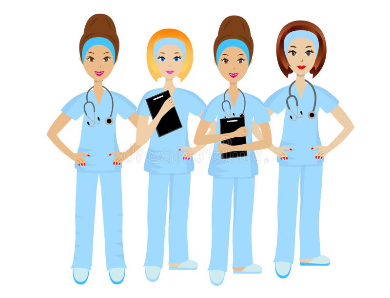 Group young doctor stock vector. Illustration of girl - 40362093