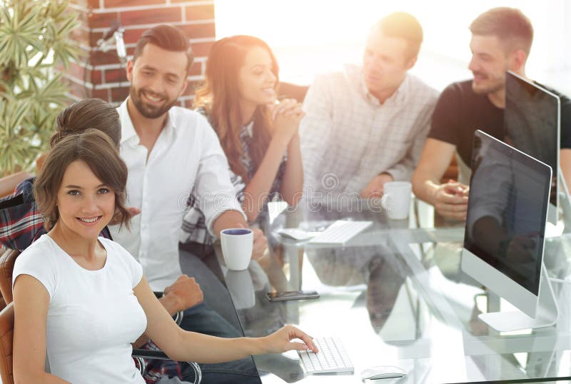 Group of Young Employees Discussing Ideas Stock Photo - Image of ...
