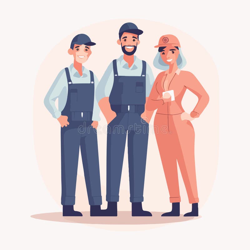 Group of Young Friendly People. Man and Woman Professionals Vector ...