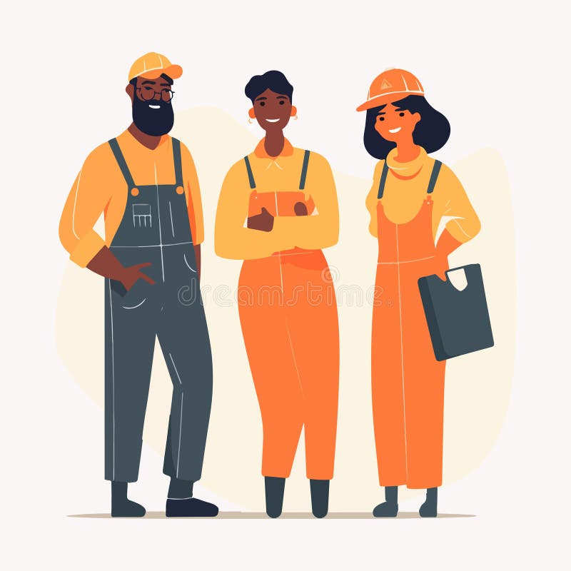 Group of Young Friendly People. Man and Woman Professionals Vector ...