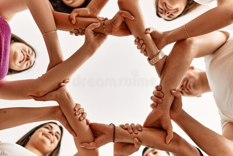 Two arms together. stock image. Image of join, body - 129398111
