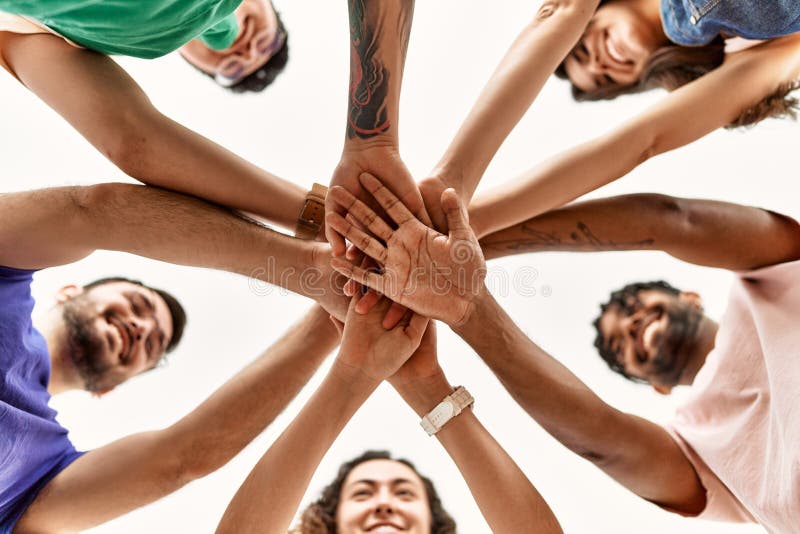 Group of Young Friends with Hands Together Stock Photo - Image of hand ...