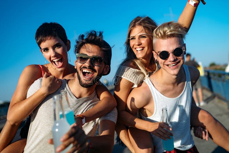 Group of Young Friends Having Fun Together Stock Image - Image of party ...