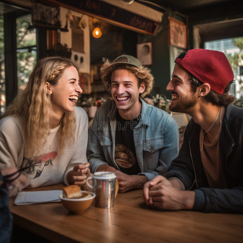 Group of Young Friends Having a Good Time, Good Friends. Fun Times ...