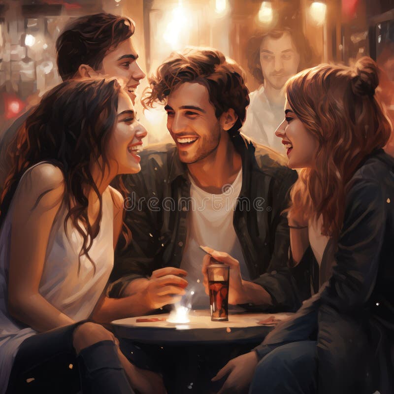 Group of Young Friends Having a Good Time, Good Friends. Fun Times ...