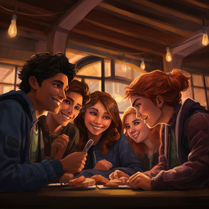 Group of Young Friends Having a Good Time, Good Friends. Fun Times ...