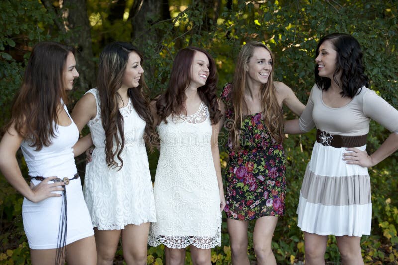 Group of Young Girls stock image. Image of happiness - 42901159